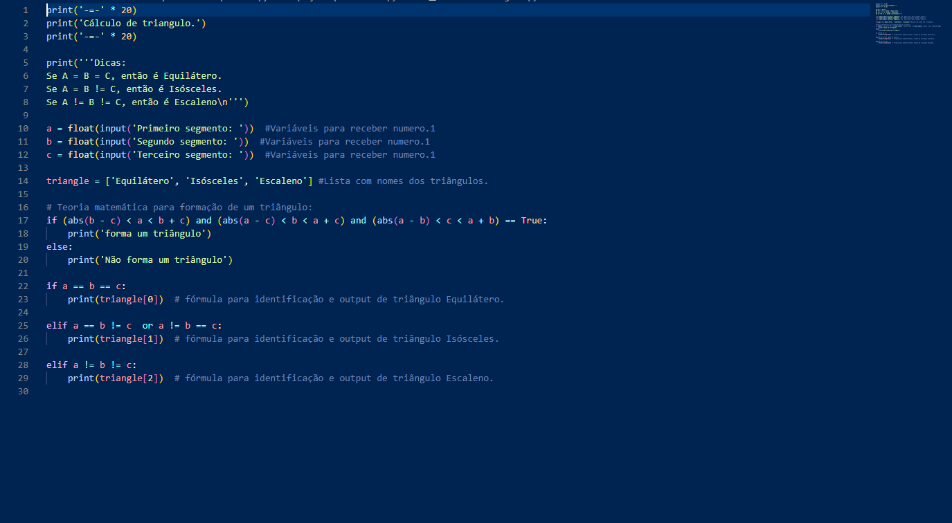 calculo de triangulos